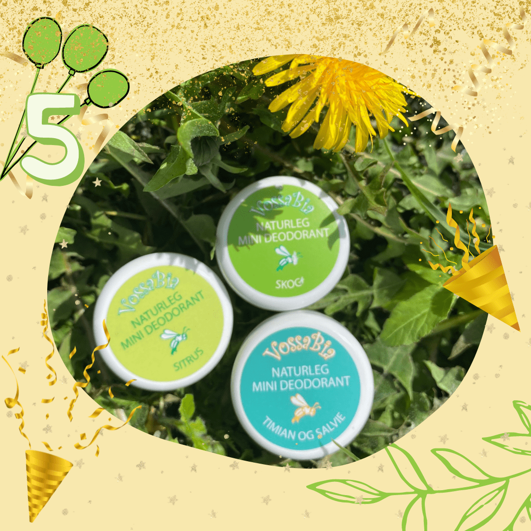 WOW, already 5 years of Vossabia Natural Deodorant! 🌼🐝It must be ...